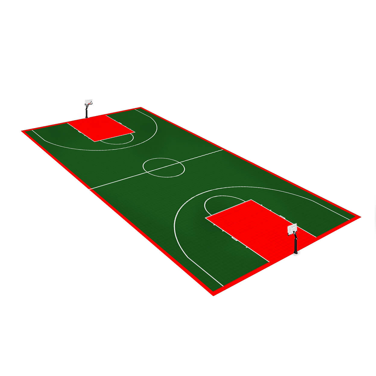 Terrain de Basketball 28 x 15 M | Couleur(s) au choix | Terrain-basket.fr